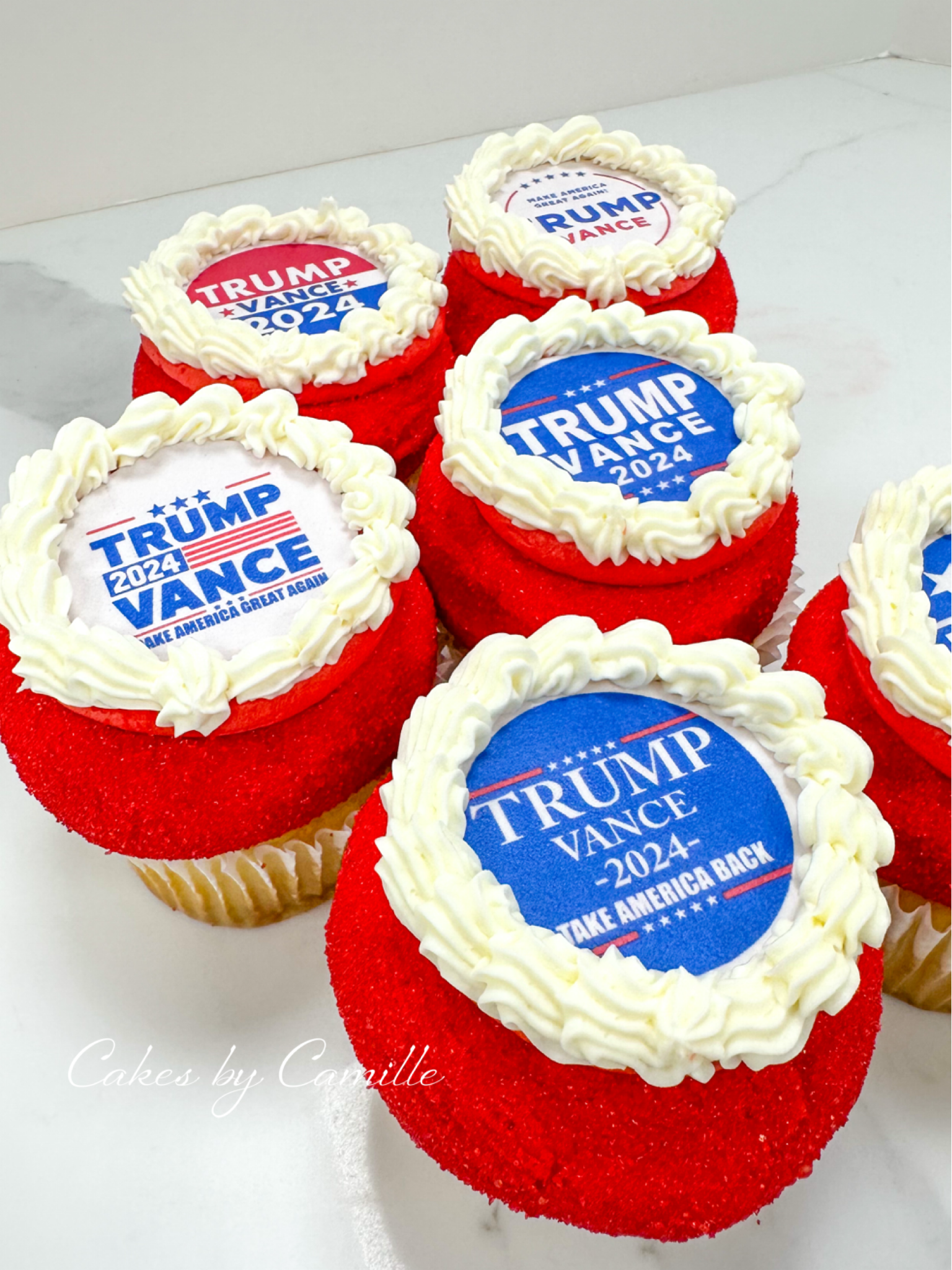 Trump Vance - 6 Pack Cupcakes | Cakes by Camille
