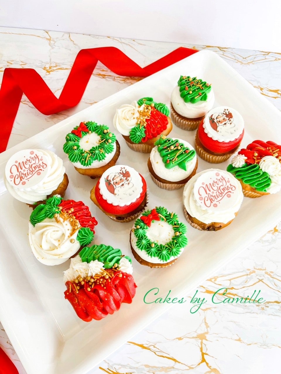Elegant Christmas Cupcake Collection | Cakes by Camille