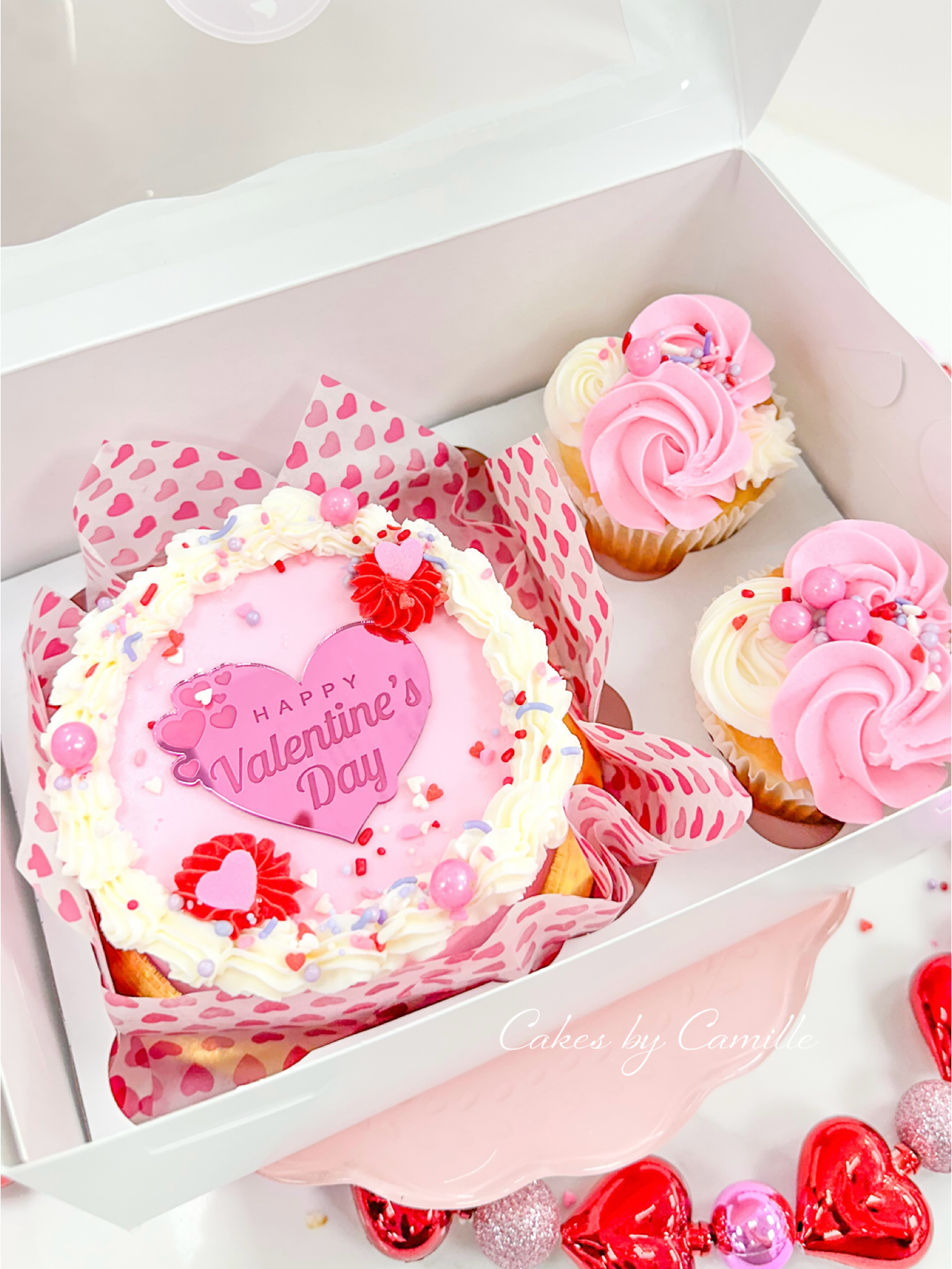 valentines cake box