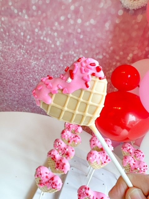 valentines cake popsicles