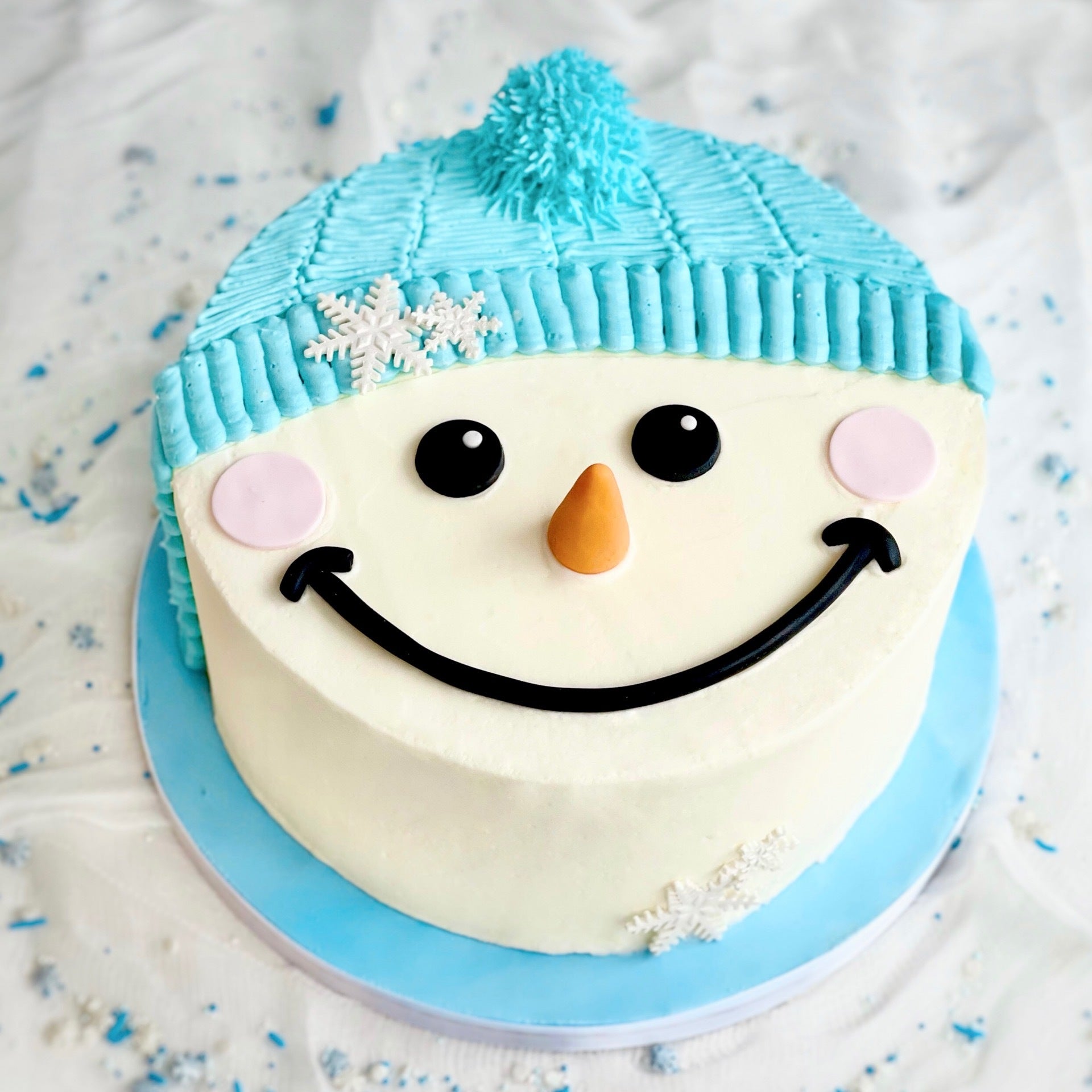 Snowman Birthday Cake