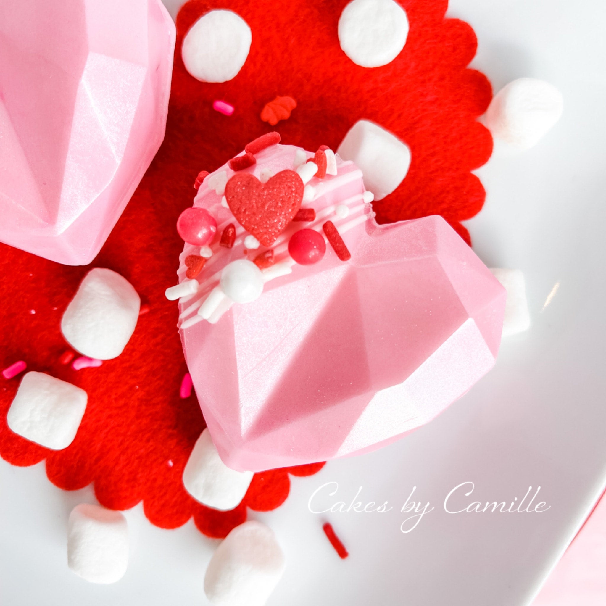 Geo-Heart Cocoa Bomb - 2 Pack | Cakes by Camille