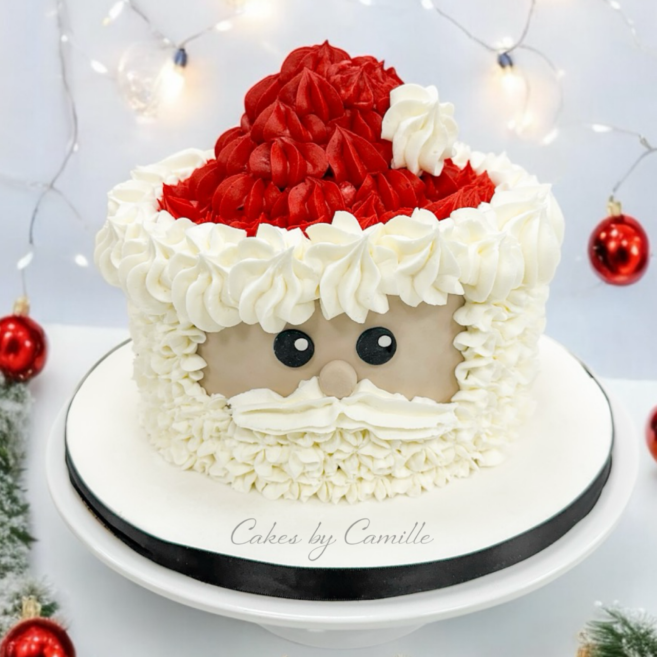 Buttercream Santa Cake | Cakes by Camille